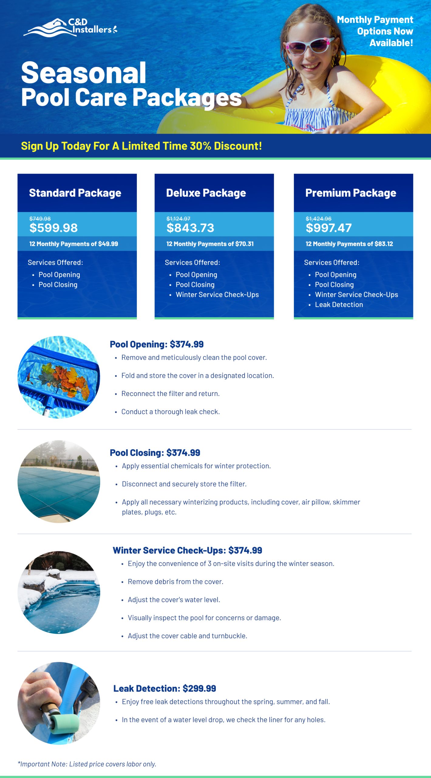 Pool Opening Request - C&D Installers